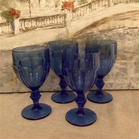 Vintage Libbey Duratuff Glassware Set Of 4 Gibraltar Water Goblets Ice Tea Glasses Etsy