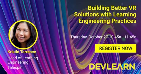 devlearn2022 instructionaldesign conference immersivelearning vr xr kristin torrence