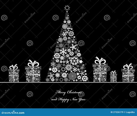 Crisrmass Tree With Cristmass T Boxes Vector Stock Vector Illustration Of Christmas