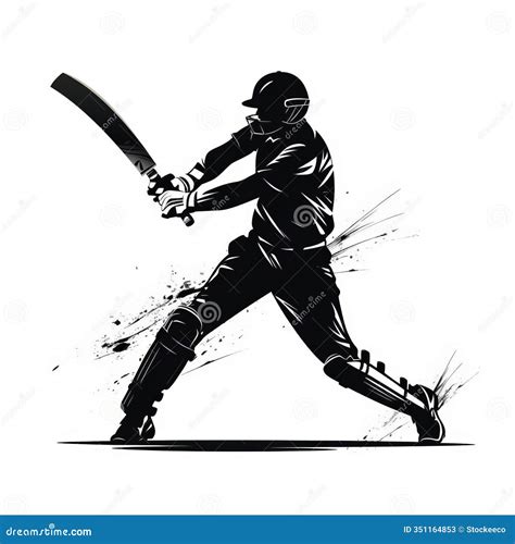 Cricket Bat Silhouette Cricket Bat Outline Cricket Bat Vector Set