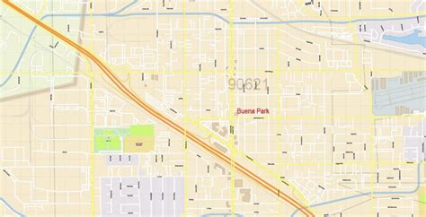Orange County California Us Pdf Map Vector Exact City Plan High