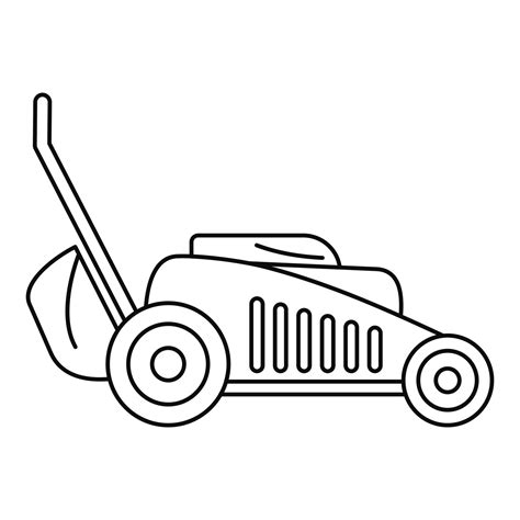 Grass Cut Machine Icon Outline Style 14465907 Vector Art At Vecteezy