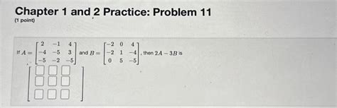 Solved Chapter 1 And 2 Practice Problem 11 1 Point If