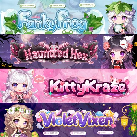 🔎benutzerdefinierte Twitch Banner Benutzerdefinierte Chibi Cute