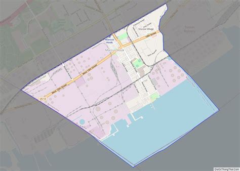 Map Of Marcus Hook Borough Thong Thai Real