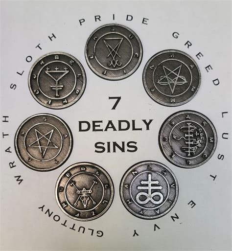 The Seven Deadly Sins Symbols Display