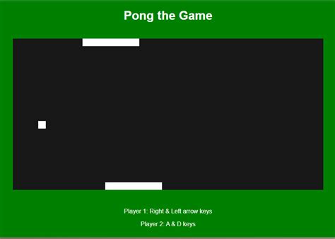 Pong The Gamemultiplayer Using Jquery In Javascript Free Source Code