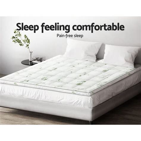 Giselle Pillowtop Bamboo Fabric Mattress Topper Budget Boudoir