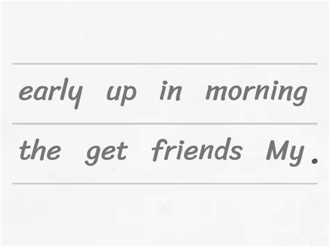 Simple Present Affirmative And Negative Sentences Unjumble