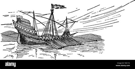 Medieval Ship Drawing