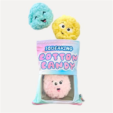 Outward Hound Cotton Candy Crinkly Puzzle Snack Bag Squeaky Plush Hide