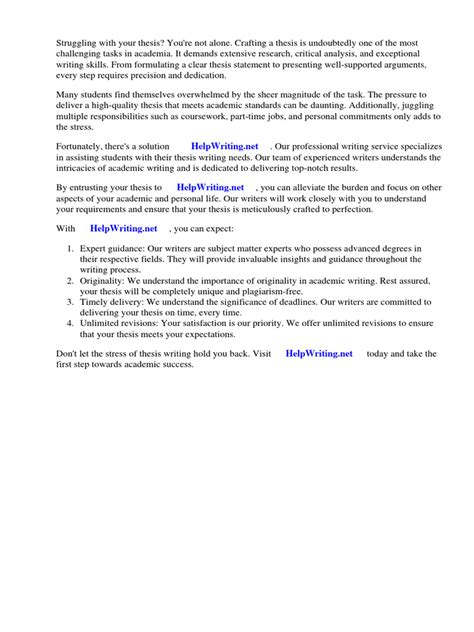 Thesis Pointers Pdf Thesis Essays