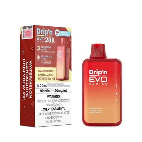 Dripn By Envi Evo Series 28k Disposable Watermelon Cantaloupe Honey