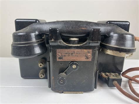 Vintage British Army Ww2 Telephone Set F Mk Ii 1943 Gebraucht In