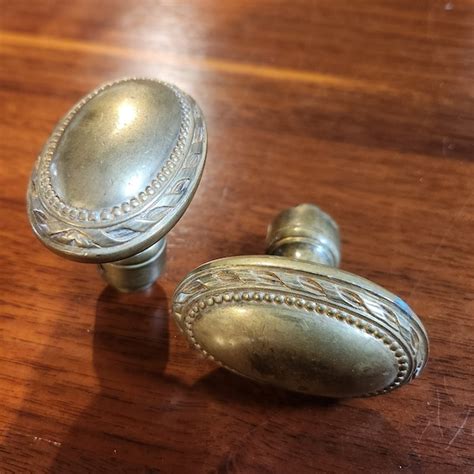 Antique Brass Interior Door Knob Etsy