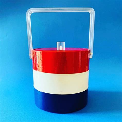Special Wine Coolers Bucket Ice In Vinyl And Plexiglass Vintage 1970 Ebay