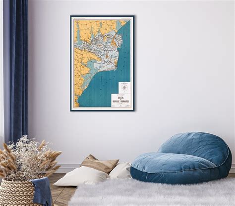 Danube River Delta Romania Danube Delta Map Danube River Map Print Delta şi Gurile Dunǎrii