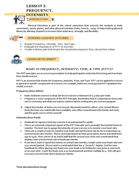 Lesson 2 Fitt Pdf