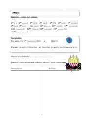 Reading And Writing Dates ESL Worksheet By Katrien