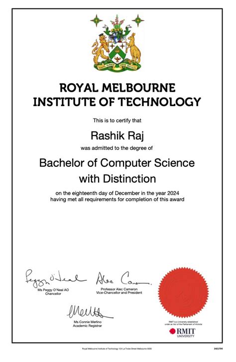 Graduation Computerscience Rmit Nextchapter Gratitude Rashik Raj