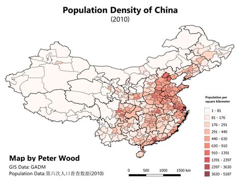 China Population Distribution Solved Population Density In 2010