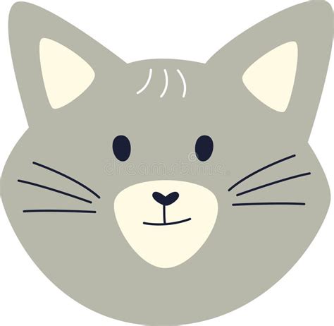 Cute Cat Face Stock Vector Illustration Of Funny Kitten 293779114