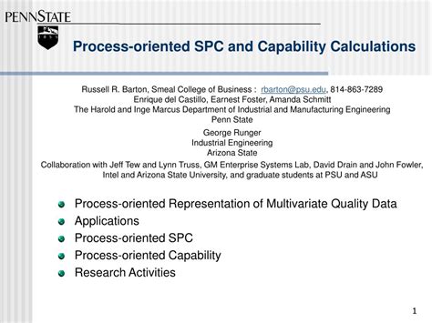 Ppt Process Oriented Spc And Capability Calculations Powerpoint