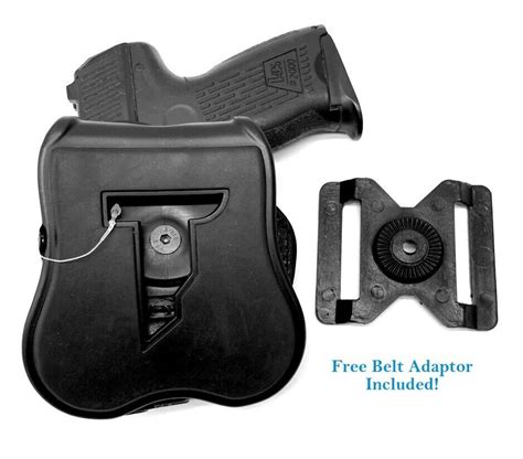 Right Hand Premium Black Leather Roto Paddle And Belt Holster Choose Ebay