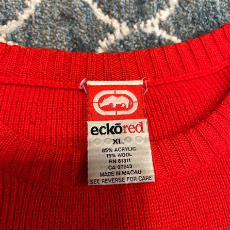 Y2k Ecko Red Sweater Condition 8 10 Some Wear Size Depop