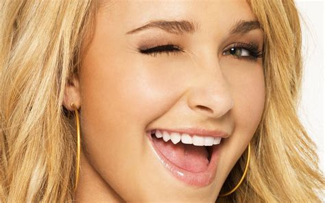 Stunning Hd Wallpaper Of Celebrity Hayden Panettieres Playful Wink