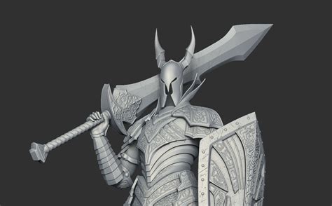 Black Knight Dark Souls 3d Print 3d Model 3d Printable Cgtrader
