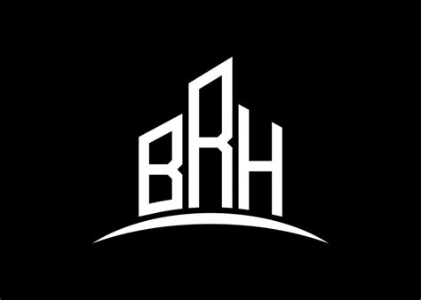 Premium Vector Letter Brh Building Vector Monogram Logo Design Template Building Shape Brh Logo