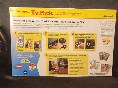 Vintage Microsoft Actimates Tv Pack Teletubbies Barney Arthur Dw Pbs 1999 Nos Eur 3527