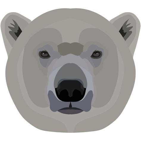 Polar Bear Face Clip Art