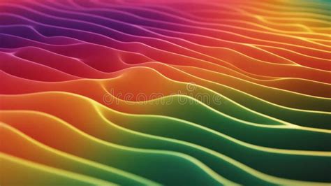 Abstract Wavy Lines In Vibrant Colors Create A Visually Captivating Gradient Effect Stock