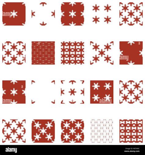 Simple Snowflake Seamless Set 03 Stock Vector Image Art Alamy