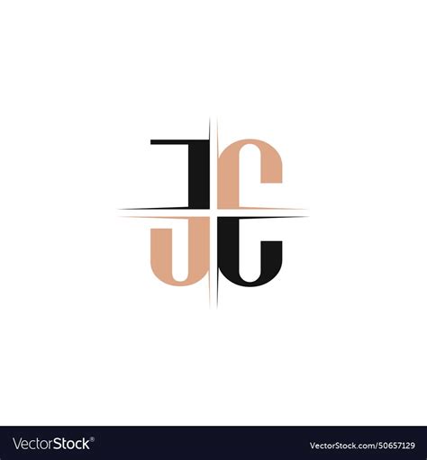Alphabet Initials Logo Cj Jc C And J