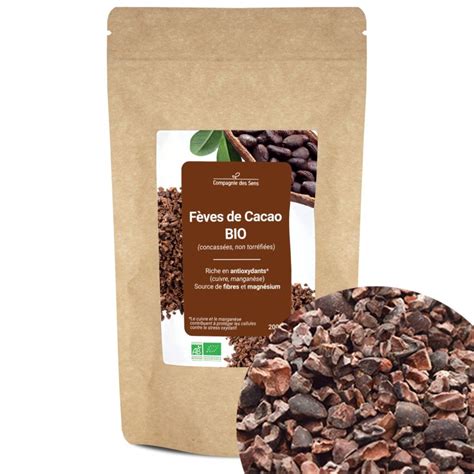 Fèves De Cacao Bio Concassées Non Torréfiées Riche En Antioxydants