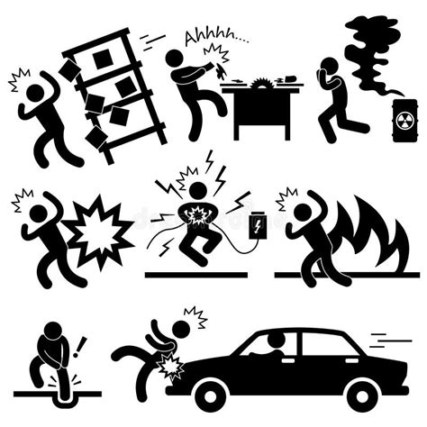 Pictogramme Clipart De Risque Daccident De Professionnel De La Santé De Sécurité Du Travail Et