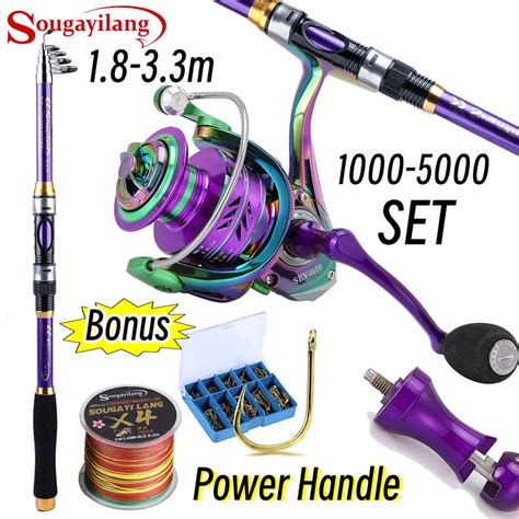 Jual Sougayilang Joran Pancing Set 1 8 3 3m Pancingan 1000 6000 Reel