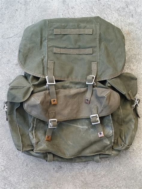 Vintage German Military Bundeswehr Moller Rucksack With Huwea Hardware