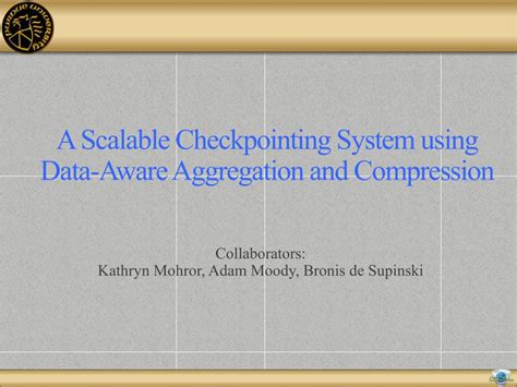 Ppt Reliable And Scalable Checkpointing Systems For Distributed Computing Environments