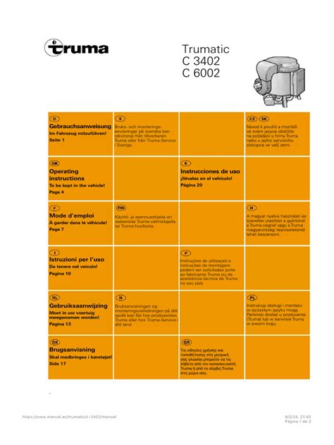 Manual De Usuario Trumatic C 3402 Español 28 Páginas Pdf