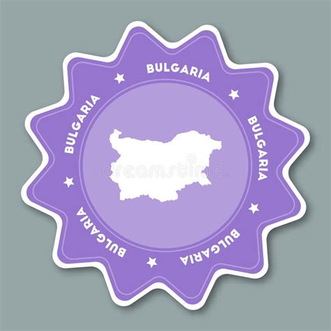 Bulgaria Map Sticker In Trendy Colors Stock Vector Illustration Of