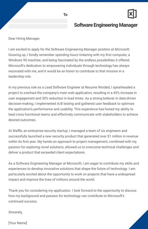 14 Software Engineering Manager Cover Letter Examples Plus Recruiter Insights Updated For 2024