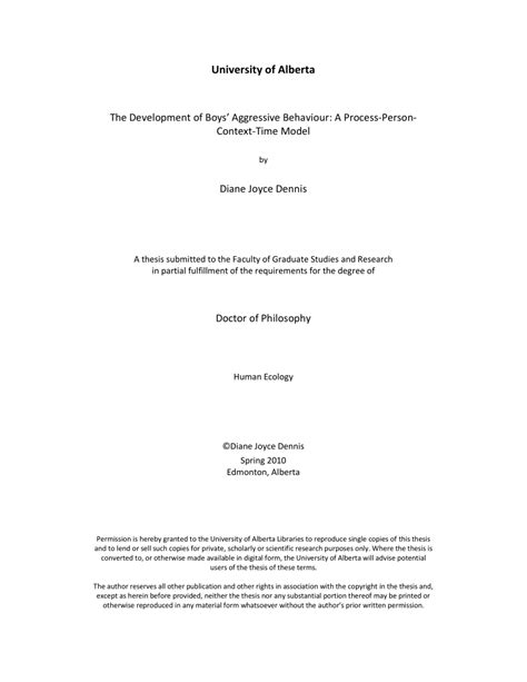 Pdf The Development Of Boys Aggressive Behaviour A Process Person