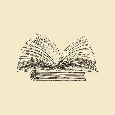 Un Libro Abierto Ilustración Dibujada A Mano Dibujo Gráfico Vectorial