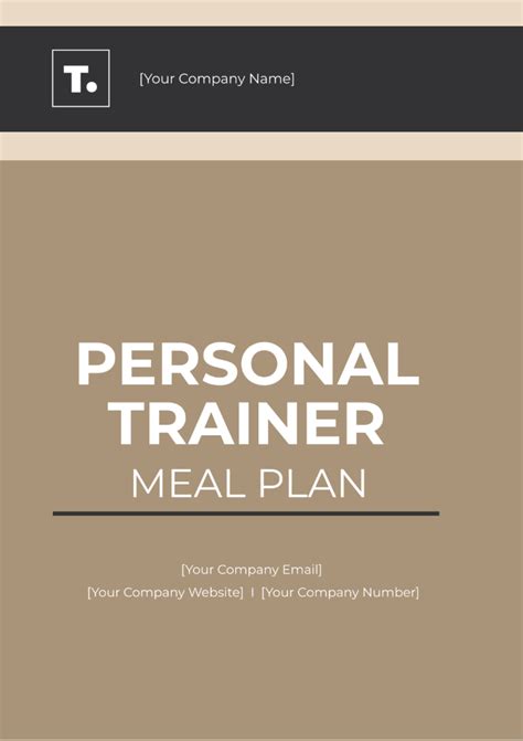 Personal Trainer Meal Plan Template