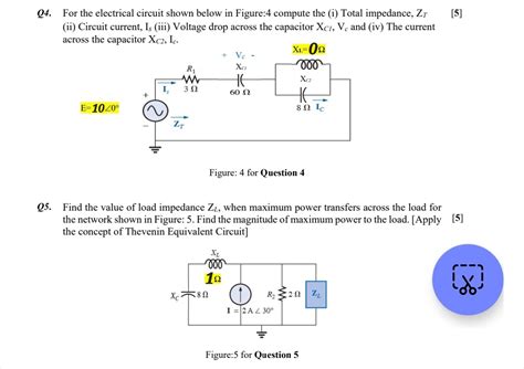 solved q4 ﻿for the electrical circuit shown below in
