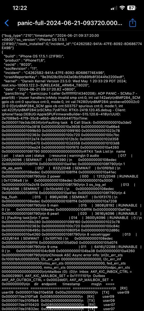 Panic Log Help Rmobilerepair